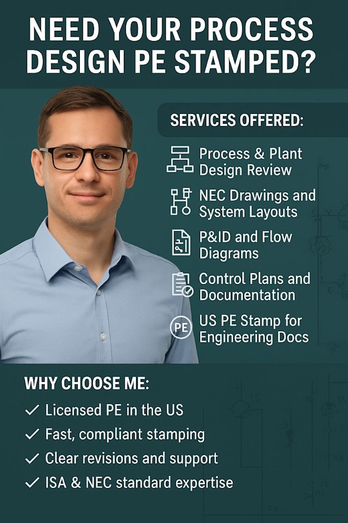Review and pe stamp process system engineering drawings and ...