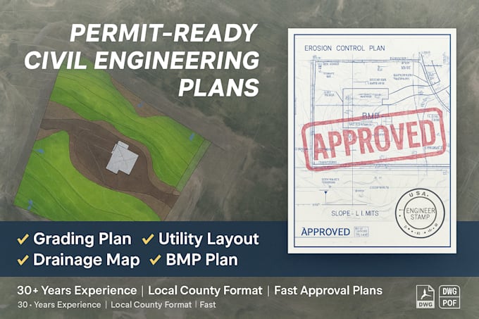 Do civil site plans, grading, drainage, erosion control and utility ...