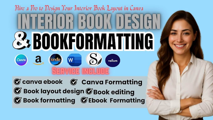 Design your interior print book layout and formatting in canva by ...