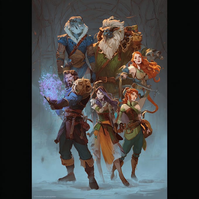 Draw your dnd party by Kendehorn | Fiverr