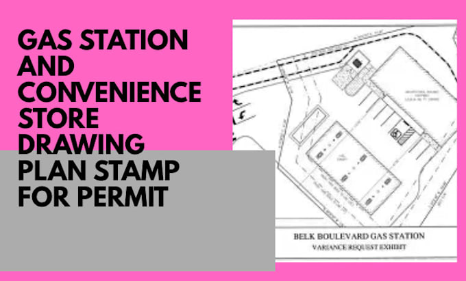Do gas station and convenience store drawing plan stamp for permit by ...