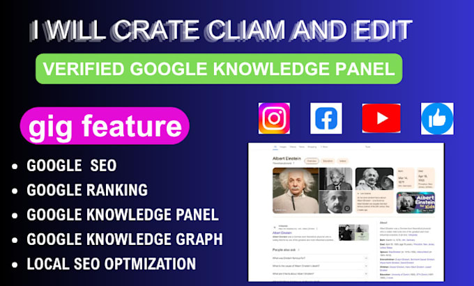 Edit, create, claim google knowledge panel for person, brands or any categories by Wumi ...