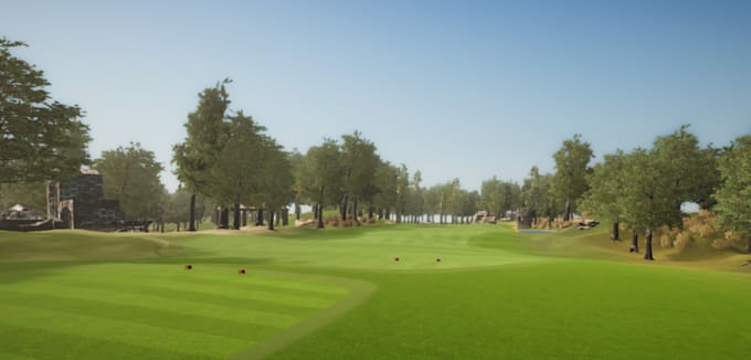 Virtual golf course,landscape,golf park, showroom, sport arena, golf ...