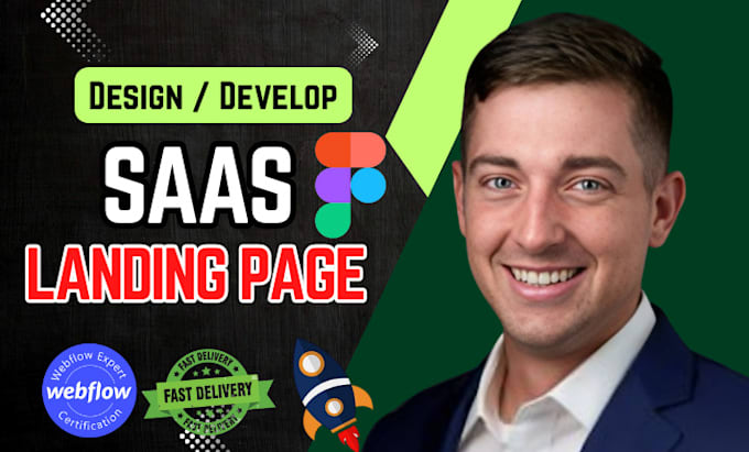 Design high converting saas landing page in webflow or figma, website mockup by Brian_neeland ...
