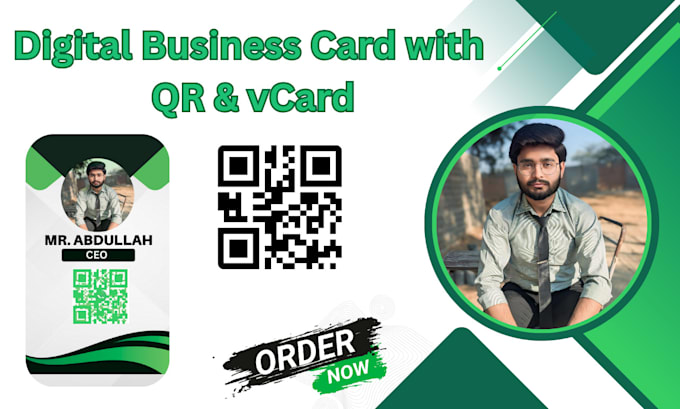 Professional qr code vcard business card design by Abdullah_1890 | Fiverr
