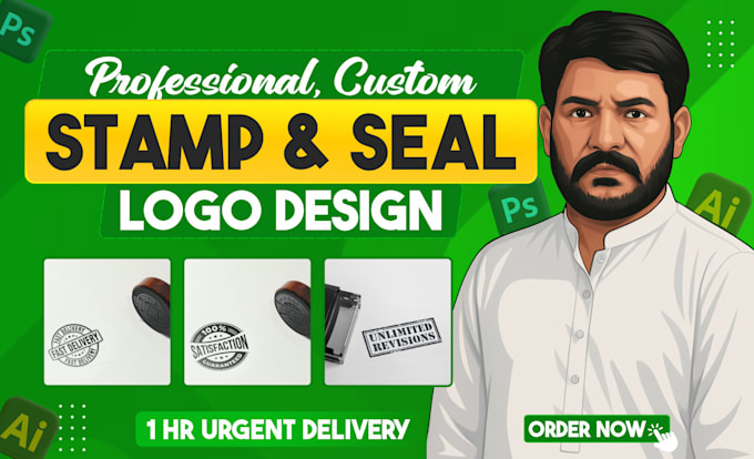 Create a custom digital seal, signature, or rubber stamp logo within 1 ...