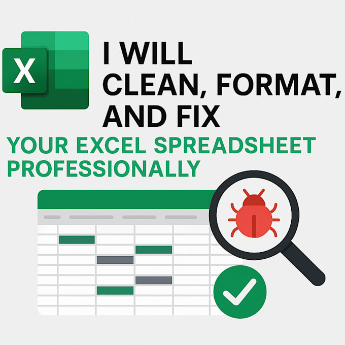 Clean, format, and fix your excel spreadsheet professionally by Datawizardpk | Fiverr