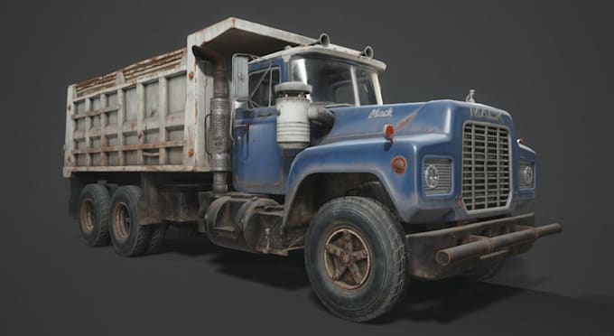 Render 3d truck model,industrial vehicle,game ready model,pbr texture,fusion 360 by Wakajatah ...