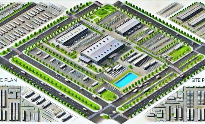 Design 2d site plan master plan landscape plan as usa engineer for city ...