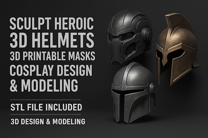 Sculpt heroic 3d helmets 3d printable masks 3d cosplay 3d design and ...