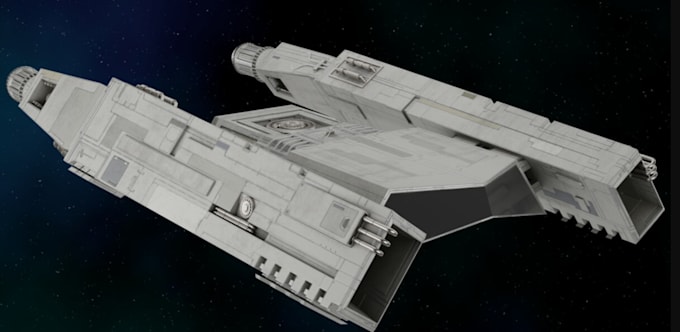 Sculpt custom 3d spaceship stl, starship 3d miniature model, freighter ...