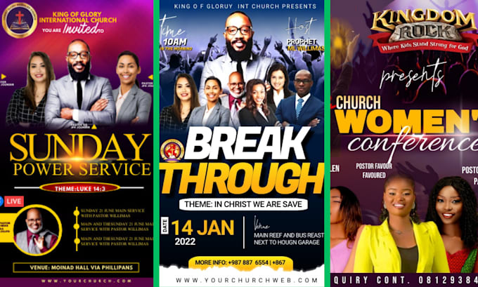 Design eye catching and professional church flyers for all events by ...