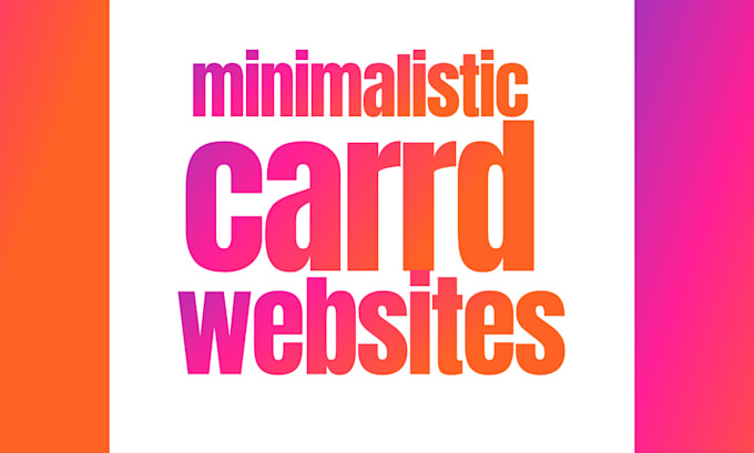 Design minimalistic carrd website, carrd co landing page by Millysites ...