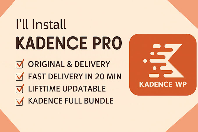 Install kadence theme pro, blog pro and full kadence bundle by Sadafxmumtaz | Fiverr