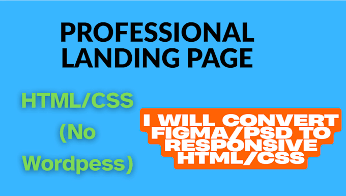 Create a clean and responsive html,css website landing page by Jujuwhoedits | Fiverr