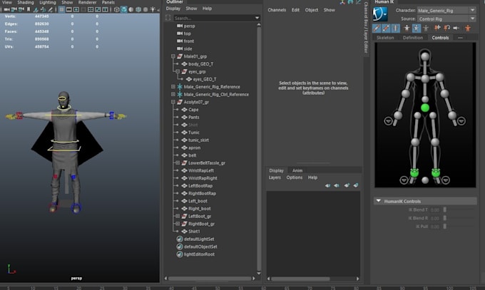 Do 3d character rigging in blender for animation, unreal engine, unity by Gulaivane | Fiverr