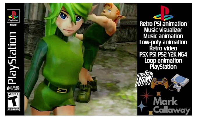 3d low poly animation retro ps1 animation, music visualizer, psx y2k ...