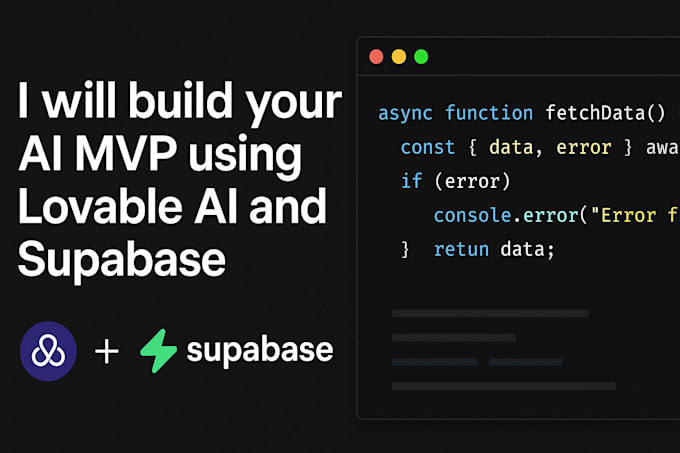 Build mvp ai using lovable and supabase by Marthisa_web | Fiverr