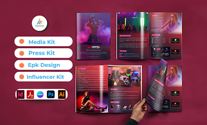 Design media kits epk press kits one sheets flyers pitch decks and ...