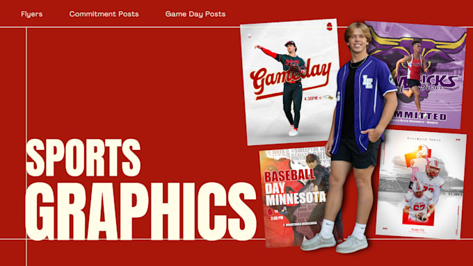Design sports graphics and commitment posts by Joshj3038 | Fiverr