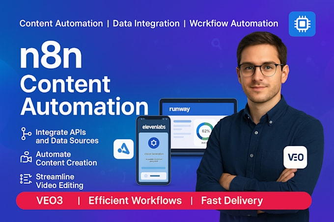Ai video content automation with n8n ai agent, elevenlabs, runway, google veo3 by General_smith ...