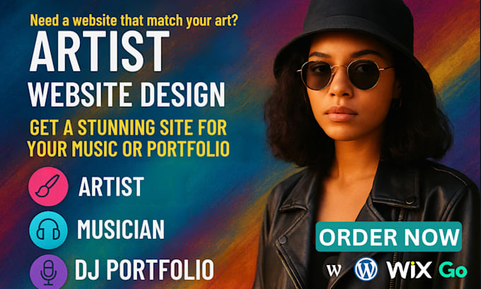 Design a stunning artist website with responsive layout and creative ...