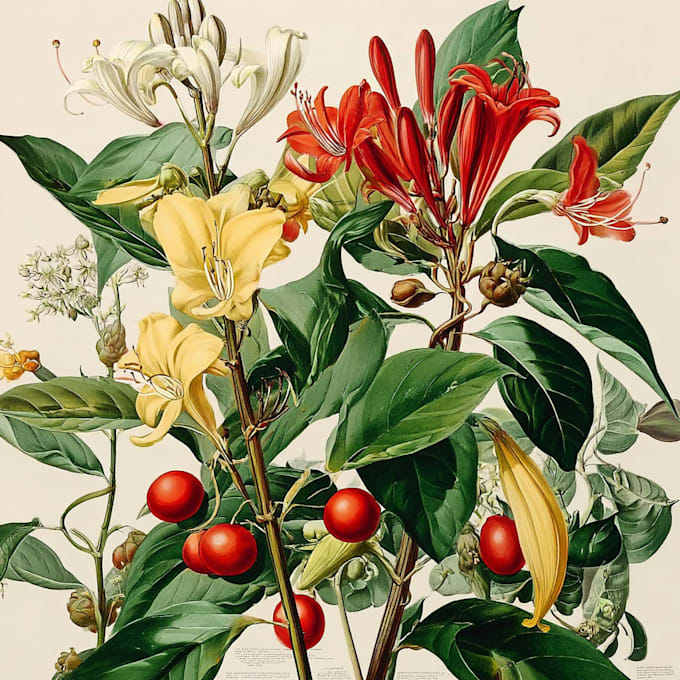 Draw realistic scientific botanical illustration by Ceerreeme | Fiverr