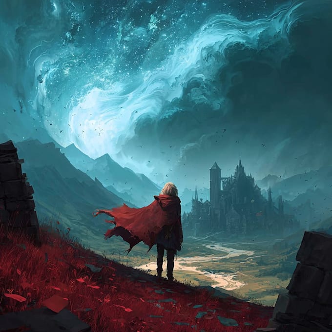 Create a unique fantasy book cover illustration by Pooxeapsea | Fiverr