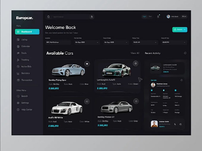 Design ui ux car rental taxi booking app ride hailing app in figma by ...