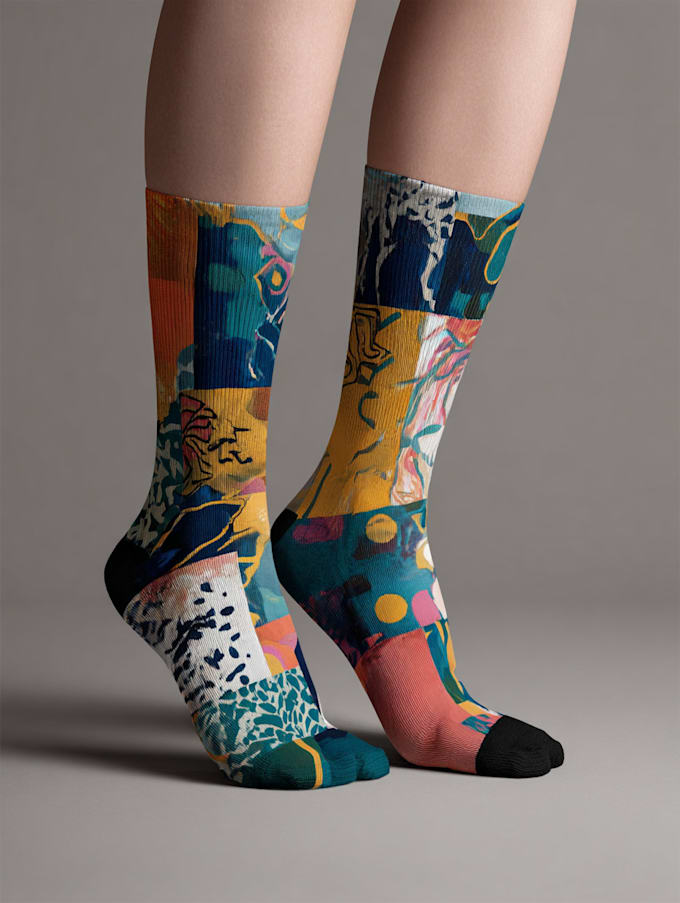 Design modern and unique custom socks by Jonathanwesto | Fiverr