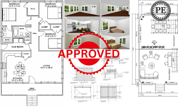 Do deck plan, patio plan adu plans, site plan, floor plan and stamp for ...