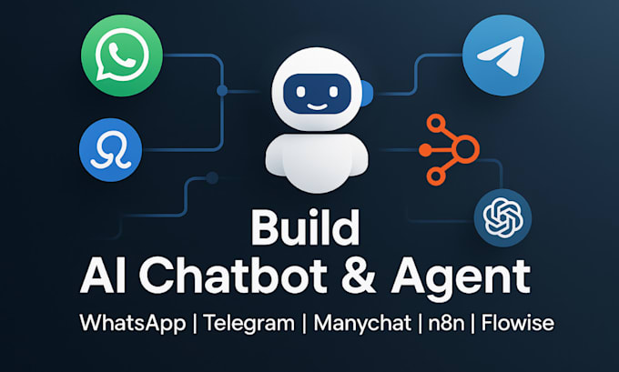 Build ai chatbot and ai agent using manychat flowise n8n whatsapp telegram fix by John ...