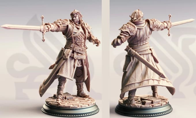 Sculpt 3d dnd character model, 3d rpg board game, minis, 3d action ...