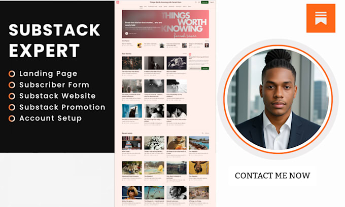 Teach how to setup your substack account, design editable substack ...