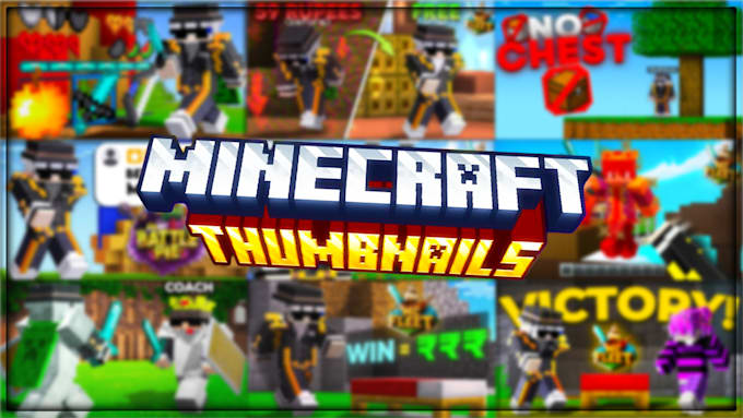 Make high quality eye catching minecraft thumbnails for you by ...