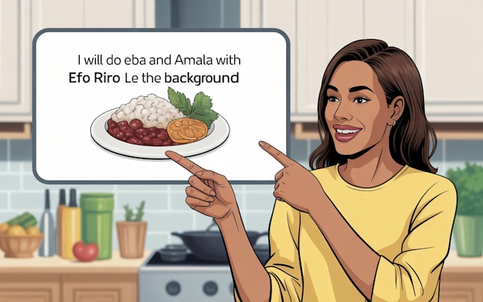 Do amala with eba pelu efo riro by Harrient_j | Fiverr