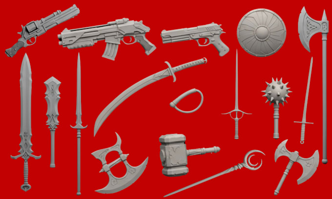 Design custom 3d swords and cosplay props for 3d printing and games by ...