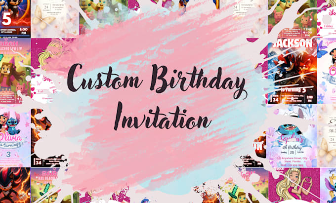 Design custom canva birthday invitations by Asfahanhafiz | Fiverr