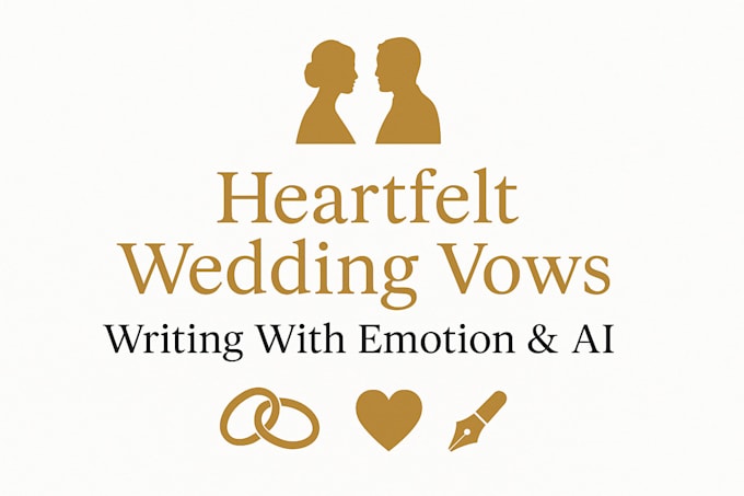 Write heartfelt wedding vows with deeply human emotion by Mamaeri122663 ...