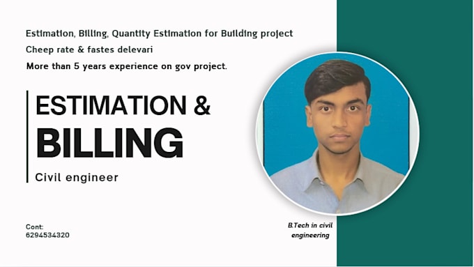 Prepare construction billing, estimation as per drawing by Civil ...