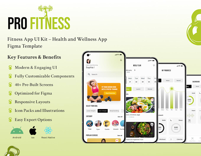 Ai based fitness app development android ios app as flutter mobile app developer by Enact ...