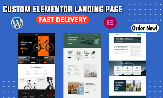 Create a high converting wordpress landing page using elementor by ...