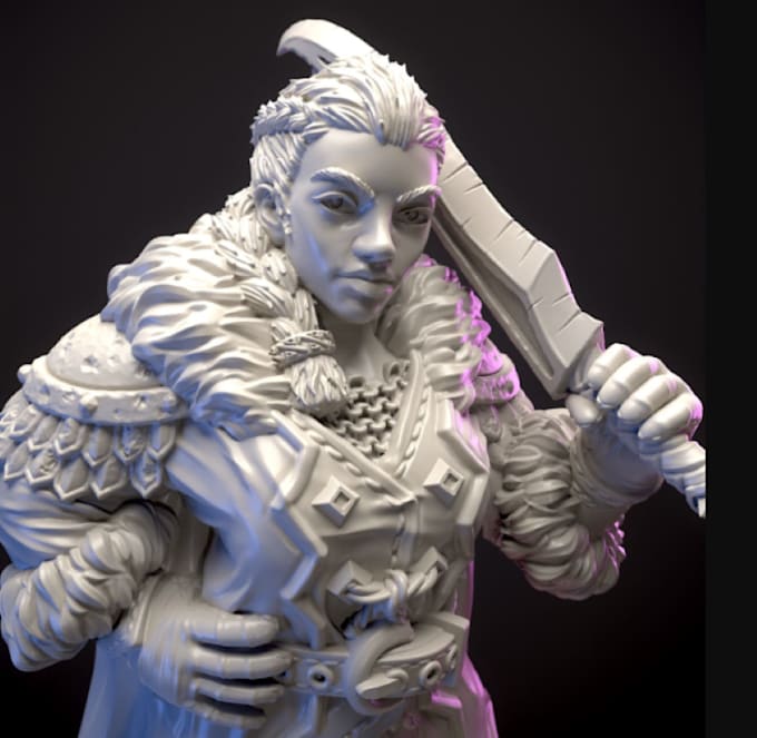 Sculpt 3d dnd fantasy minis, 3d dnd medieval miniature, 3d wargming for ...