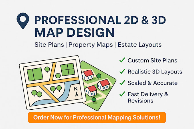 Design detailed 2d and 3d site plans property maps or layout and ...