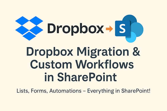 Migrate your dropbox data and build custom lists, workflows, in sharepoint by Yusuf_hammed0 | Fiverr