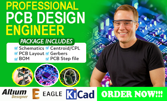 Design schematic and pcb in altium,eagle,pads, kicad,proteus and ...
