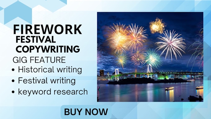 Write about the international firework festival happening for your ...