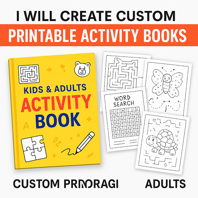Create custom printable activity books for kids and adults by Olayinka ...