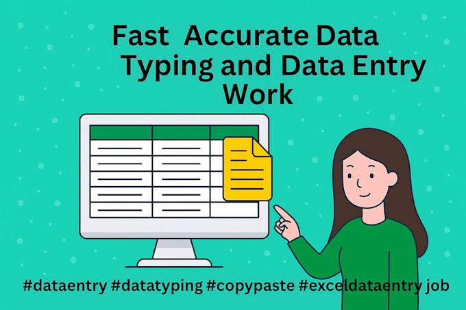 Do fast and accurate data typing and data entry work by Jnnhznd01 | Fiverr