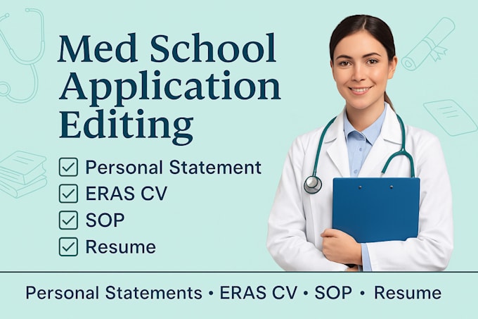 Perfect your personal statement, eras cv, amcas resume as a med school ...